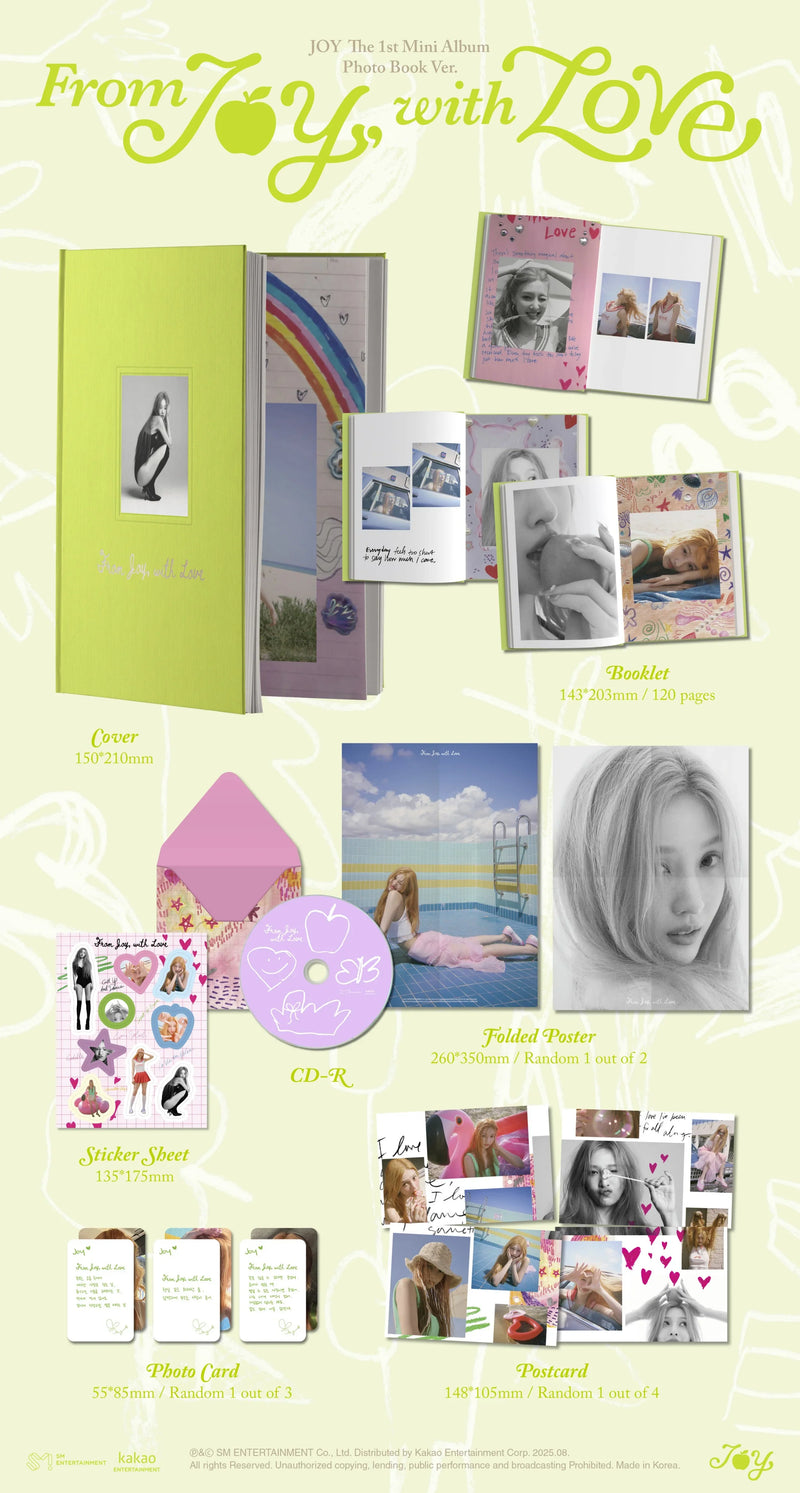 JOY - 1ST MINI ALBUM - FROM JOY, WITH LOVE (PHOTOBOOK VER.) — Oh Seoul ...