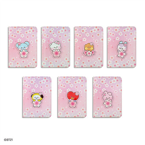 BT21 - 2024 CHERRY BLOSSOM LEATHER PATCH PASSPORT COVER — Oh Seoul Happy
